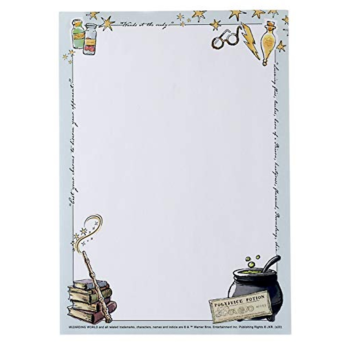 Conquest Journals Harry Potter 5"x7" Notepad, 50 Sheets, Quality Writing Paper