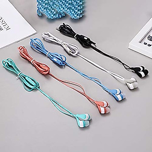 Hongzan Kids Earbuds Headphones with Microphone 10 Pack Wholesale Bulk Earphones for School Classroom Students Teen Children (10 Pack)