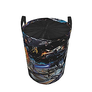 Laundry Hamper Larger Capacity Collapsible Dirty Cloth Hampers St-Ar-Wa-Rs Laundry Basket Freestanding Clothes Toy Storage Decorative Organizer In Living Room