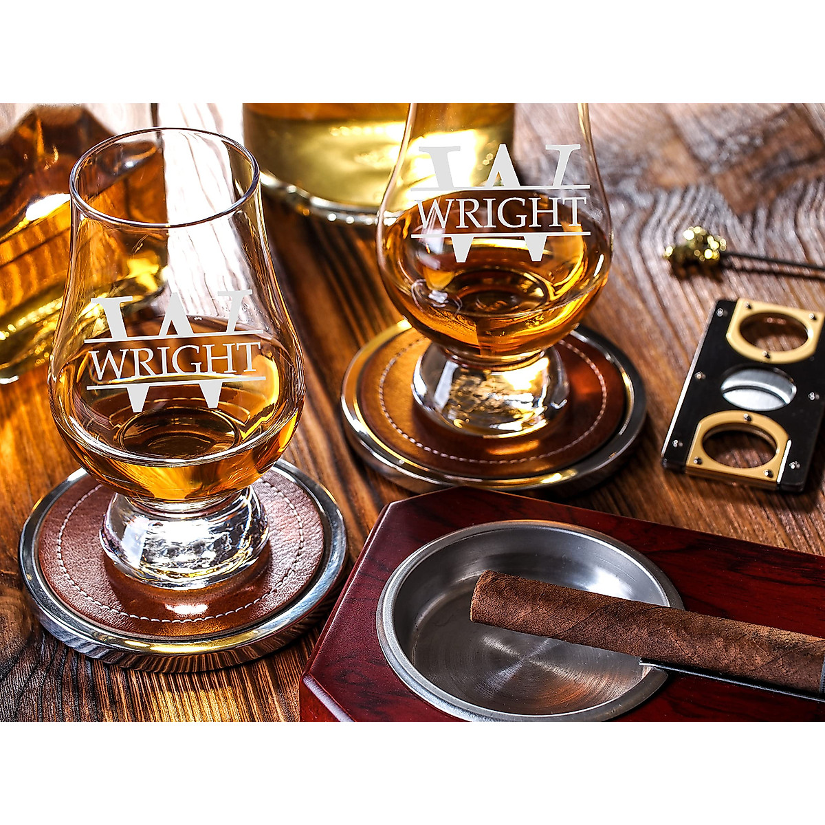 Glencairn Whiskey Glass, Personalized Engraved Whiskey Glass, Etched Whiskey Glass For Him, Custom Logo Glass (1 Glass)