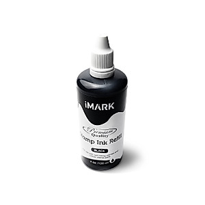iMARK Premium Refill Ink for Self-Inking Stamps, Daters and Stamp Pads (4 oz, Black)