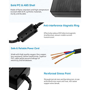 ALITOVE 24V Power Supply DC 24 Volt 5A AC Adapter 100-240V AC/DC Adapter Transformer Compatible 5 Amp 4A 3A 2.7A 2.5A 2A with 5.5 * 2.5mm/2.1mm Tip for LED Strip CCTV Camera Printer LCD Monitor