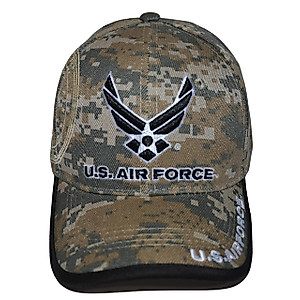 Icon Sports Group US Air Force Hat Official Licensed Military Cap, Unisex Embroidered Camo Military Baseball Cap
