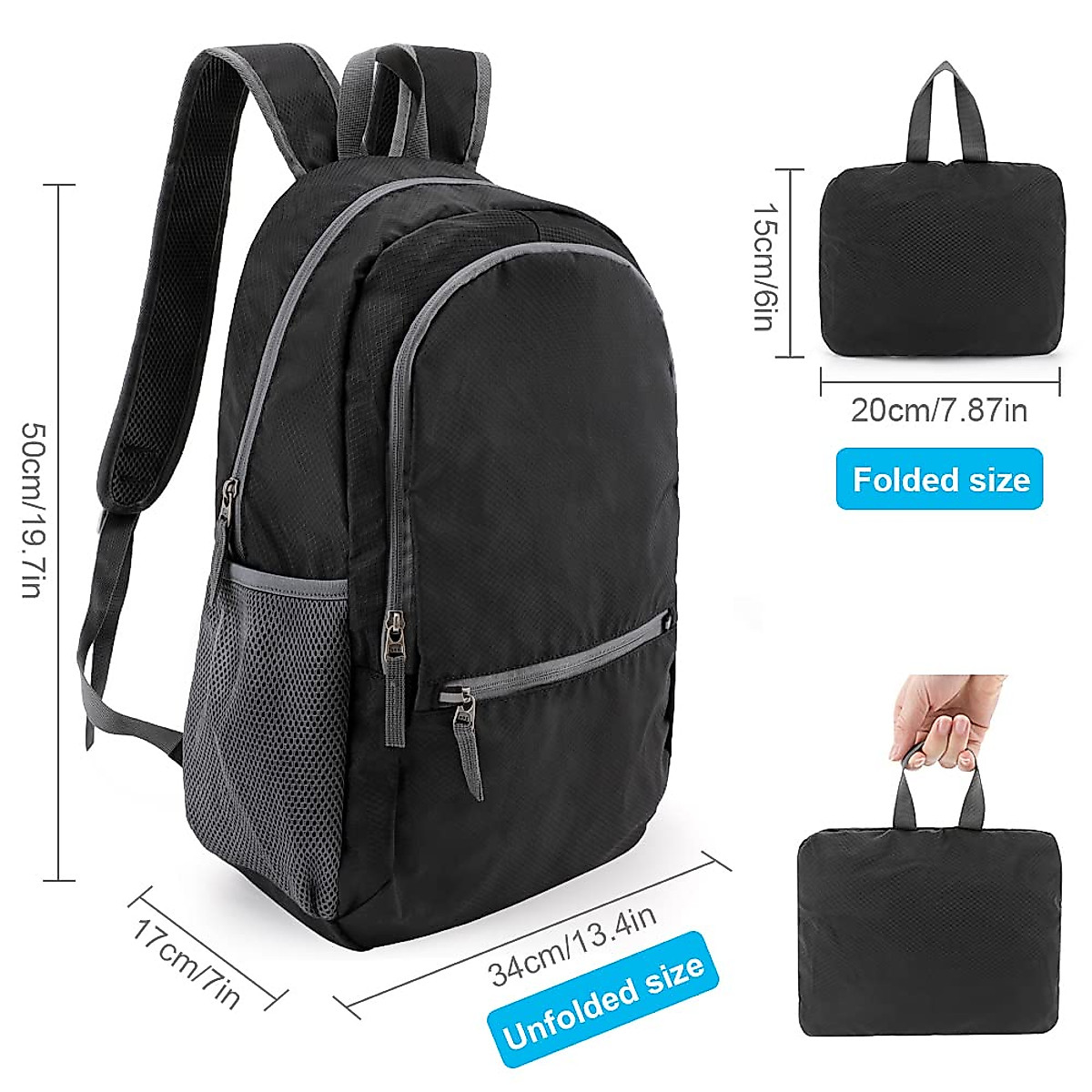 Globalstore 30L Packable Travel Hiking Backpack Daypack Lightweight Waterproof for Hiking Backpacking Camping Traveling