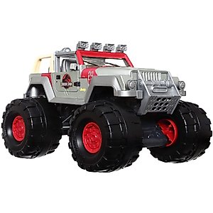 Matchbox Jurassic World Dominion Jeep Wrangler 124-Scale Truck with Large Wheels, Toy Gift and Car Collectible for Dinosaur Fans
