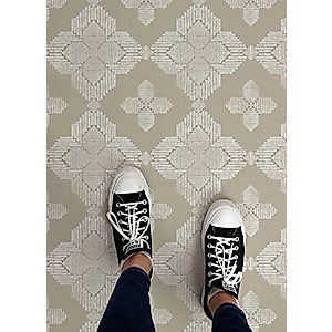 FloorPops Sullivan Peel & Stick Floor Tiles, Cream