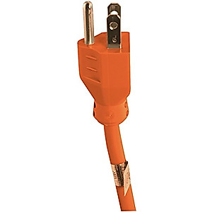 GE 9ft Indoor Power Extension Cord, 3 Grounded Outlets, 3 Prong, 16 Gauge, Heavy Duty, UL Listed, Orange, 50361