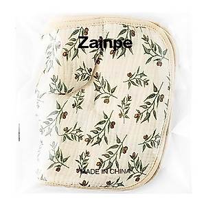 Zainpe 6Pcs Snap Muslin Cotton Baby Bibs Flowers Rabbits Patterns Infants Drooling Bib Soft & Absorbent Adjustable Burp Cloths Feeding Bibs for Newborns Girls Boys Toddlers Teething Eating 0-36 Months