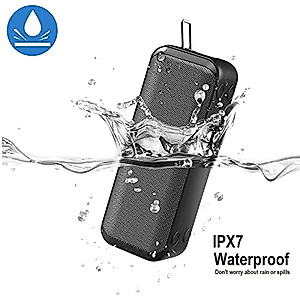 MUQI Bluetooth Speaker, Portable Bluetooth Speakers Wireless, IPX7 Waterproof Shower Speaker, 10W Loud Stereo Sound, 12H Playtime TWS Dual Pairing for Home Outdoors