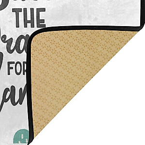 Kitchen Rugs Cute Llama Alpaca with Cactus Design Non-Slip Soft Kitchen Mats Bath Rug Runner Doormats Carpet for Home Decor, 39" X 20"