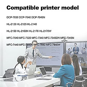 LKKJ (High Yield) 2 Pack TN360 Toner Cartridge Compatible TN-360 Black Toner Cartridge Replacement for Brother DCP-7030 HL-2120 2140 2170w 2430n MFC-7340 7840w Printer Toner Cartridge.