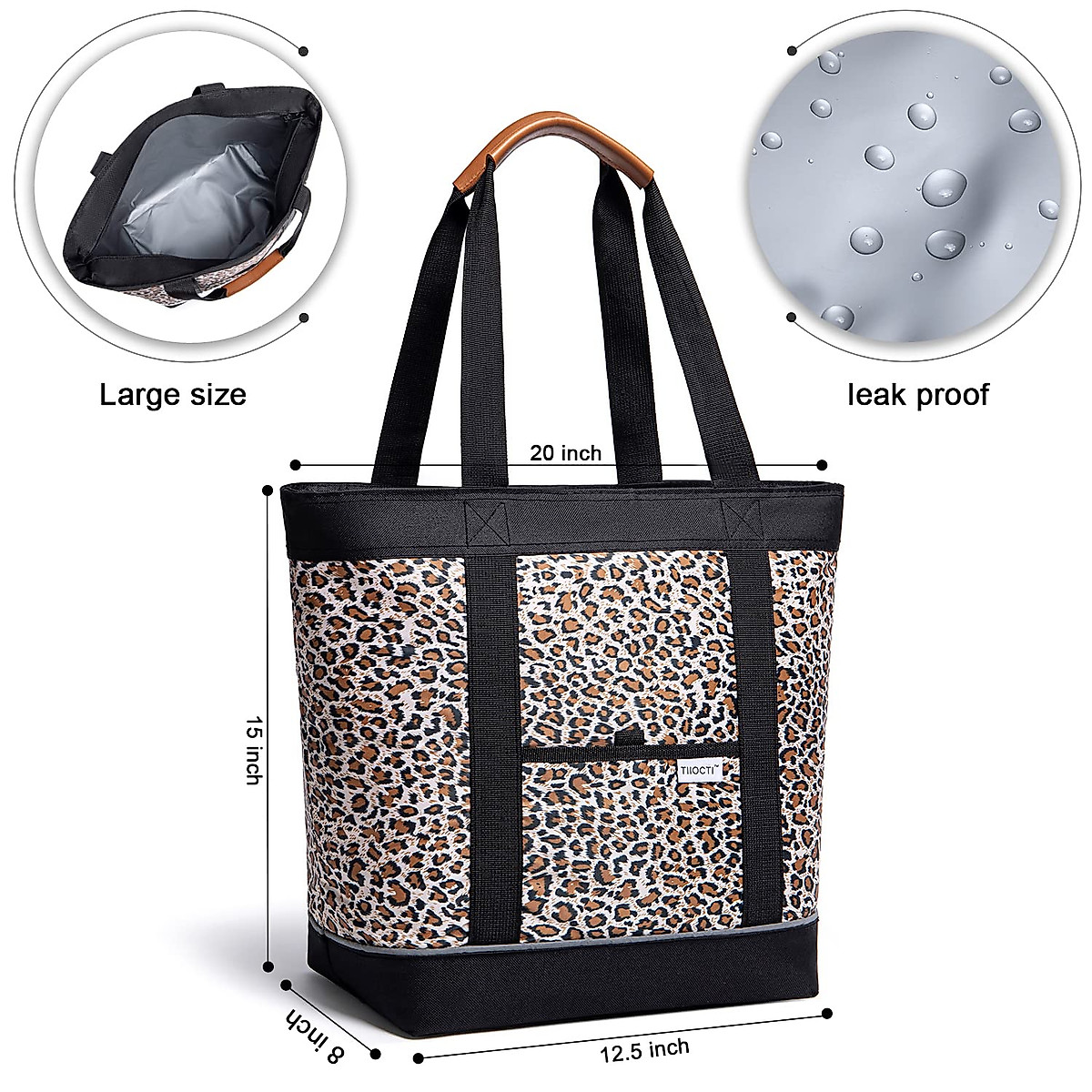 TIIOCTI Cooler Bags Insulated Leak Proof Large Reusable Grocery Tote Bags Women Breastmilk Storage Keep Food and Drink Cold or Hot and Fresh Apply to Delivery Travel Picnic Bag