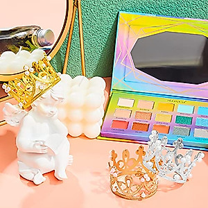 15 Pieces Crown Cake Topper Mini Crown Cupcake Topper Mini Baby Crown Gem Pearl Crown Tiara Cake Topper for Women Lady Girl Birthday Bridal Wedding Royal Themed Party Decorations(Pearl Style)