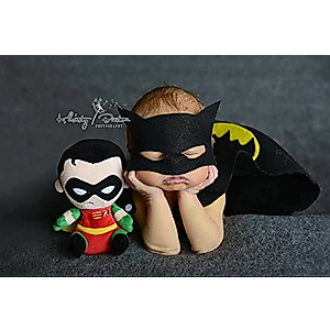 Bat Wrap Eye Mask Cloak Cape Full Set Costume for Newborn Baby Swaddle Infant Toddler Photography Props