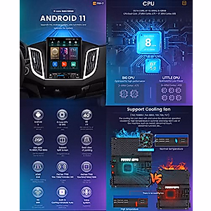 Android 11 GPS Navigation Stereo Radio 9 Inch Touch Screen Multimedia Player, for Chevy Cruze 2008-2013 Support Bluetooth/Steering Wheel Control/FHD/Reversing Camera,TS4 9836 4+64GB