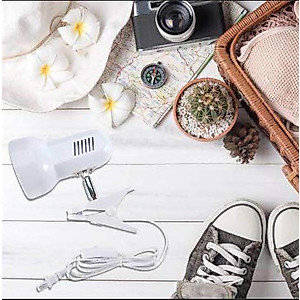 Sun-Rising Clamp Light,360° Rotation Clip on Lamp Portable Book Reading Light,Clamp on Desk/Table/Bunk Bed/Cupboard Home Lighting, (Clamp Light Two Colors for Your Choice) White