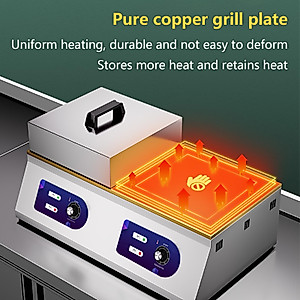 Commercial Souffle Machine, 1500W Electric Souffle Pastry Machine, Temperature Range 50~300°C, With Non-Stick Copper Heating Plate, Cake Baker Equipment, For Restaurants, Bakeries