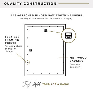 MCS Foundation 13.5x40 Poster Frame Traditional Black, Vertical & Horizontal Wall Hanging Large Picture Frame for Photos, Panoramics, Posters & Art Prints (1-Pack)