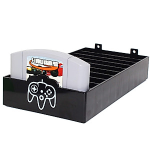 Skywin N64 Game Storage - N64 Game Holder Fits and Organizes N64 Cartridges - Simple and Stylish Design to Show Off Your Game Collection (4 Pack)