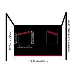 eywlwaar Waist Apron with 2 Pockets Unisex Half Short Apron for Waitress Server Waiter (Black-3Packs)