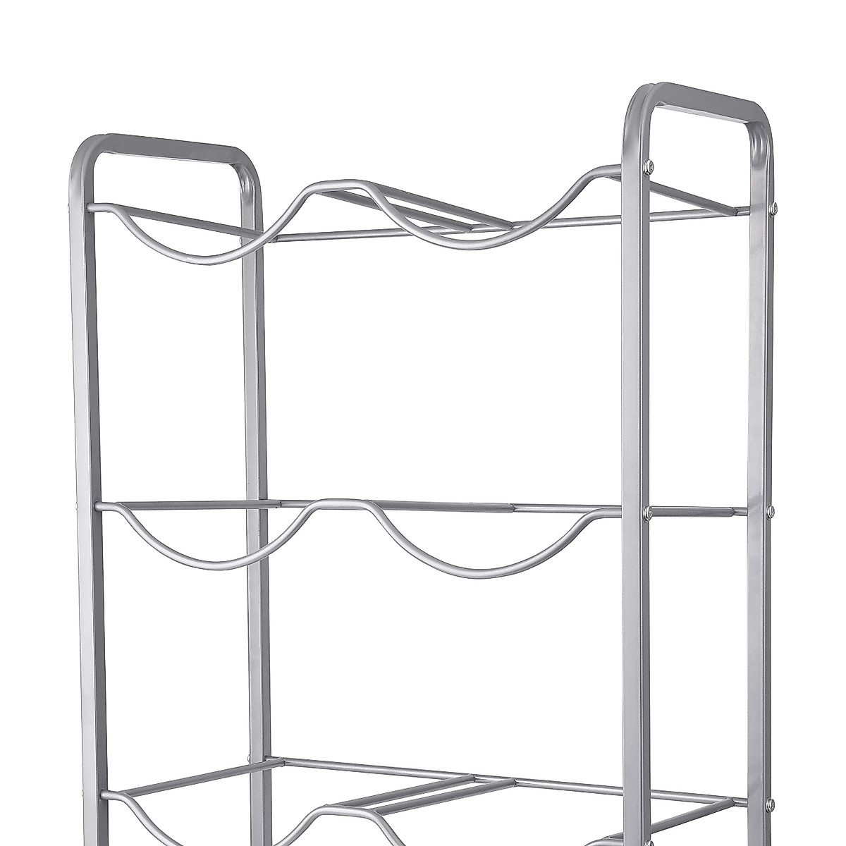 Ationgle 5 Gallon Water Cooler Jug Rack for 8 Bottles, 4-Tier Detachable Water Bottle Holder Heavy Duty Q235 Carbon Steel Water Jug Organizer with Floor Protection for Kitchen Office Home