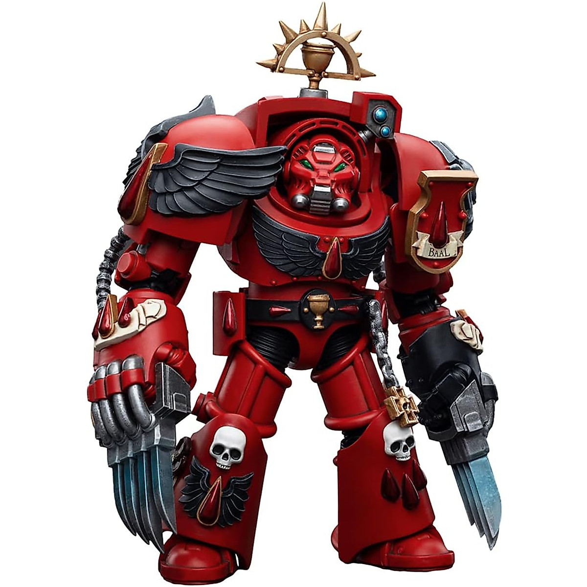 Joytoy 1/18 Action Figure Warhammer 40k Mecha 5.3in High Model Toy Blood Angels Assault Terminators Brother Tyborel