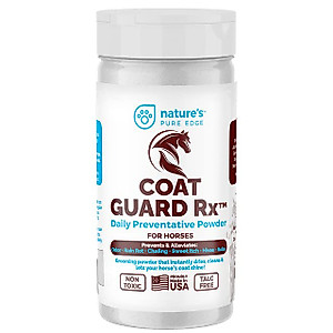 Coat Guard Rx™ Large 16 oz. Daily Preventative Powder for Horses - Coat and Skin Treatment & Dry Shampoo for Horses.