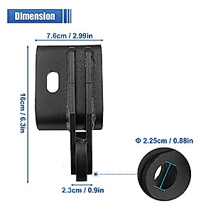 X AUTOHAUX 2 Pcs Front Tow Hook D Ring Mounting Bracket Tow Hook Bracket Kit for Toyota Tacoma 2009-2021 Front Bumper D-Ring Shackle Bracket Steel Anti Rust Coating Black