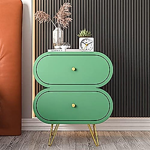 HIGOH Bedside Table Bedside Table Bedroom Home Small lockers Bedside Table (Color : Green)
