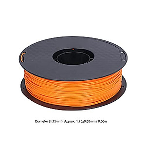 PLA Filaments, High Purity Filament Printing Materials Good Tensile Strength Plastic for Printing(Orange)