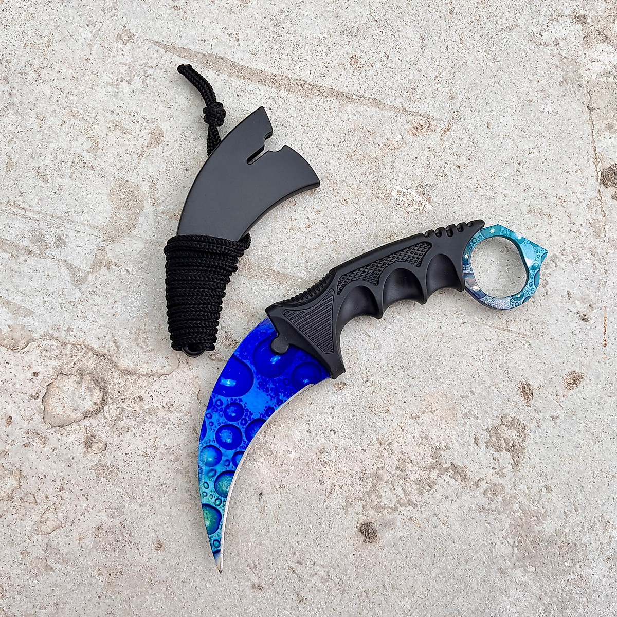 Generic Training Fixed Blade Knife, Practice Claw Knife, Stainless Steel Outdoor EDC Tool with Sheath for Fishing, Camping, and Survival, 1 PCS Knife, Random Color