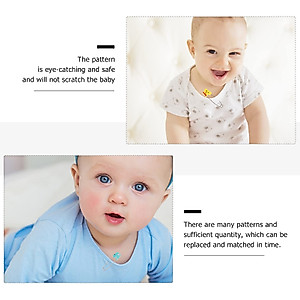 10pcs Animal Safety Pins Stainless Steel Diaper Pins with Plastic Head Newborn Locking Pins Safety Pin with Lock Buckle for Shower Party Favor (Random Color)