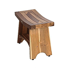 EcoDecors 24 inch Teak Shower Bench - Teak Bench for Shower - Teak Bench - Shower Teak Bench - Teak Wood Shower Bench - Teak Shower Stool - Teak Bench Shower - Teak Shower Bench for Inside Shower