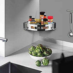 Shower Caddy Corner Shelf Bathroom Organizer, Drill Bathroom Shelf Storage Rack Wall Mounted for Shower Bathroom Kitchen