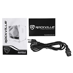 Rockville Bass Gig Active Powered PA Subwoofer DJ/Pro 1200 Watt, 10 inch (RBG10S), Black