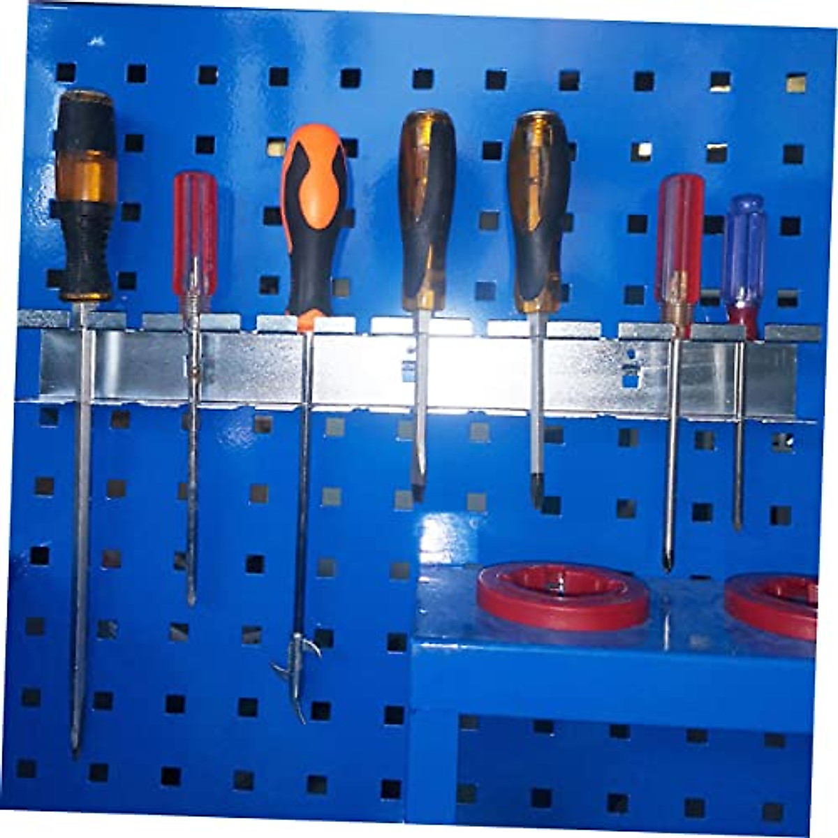 SOESFOUFU 1pc Screwdriver Holder Storage Rack Screwdriver Shelf Hook Hanger Garage Broom Holder Screw Organizer Hand Tool Holder Hook Tool Bolts Bolt Driver Holder Silver Steel Galvanized