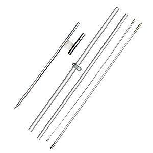QSUM Swooper Flag Pole Kit, 11ft Windless Swooper Flagpole Fits 8ft Flags with Stainless Aluminum Alloy, Heavy Duty Ground Stake Base, for Outdoor Business Advertising