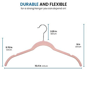 Premium Velvet Shirt Hangers (50 Pack) Non Slip Clothes Hangers, Ultra Slim Hangers Gain 50% Closet Space, 360° Swivel Hook, Clothes Hangers for Tops, Dress Shirts, Blouses, Strappy Dresses, Delicates