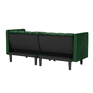 MWrouqfur 69" W Loveseat Sofa, Mid Century Modern Decor Love Seat Couches for Living Room, Button Tufted Upholstered Love Seats Furniture, Solid and Easy to Install Small Couch for Bedroom