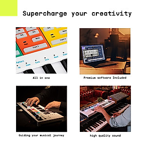 Arturia - Keystep Pro - All-in-One Performance MIDI Controller, Sequencer and Arpeggiator - 4 Polyphonic Sequencer Tracks, 24-Part Drum Sequencer, MIDI & CV Connectivity, 37-Note Slim Keybed