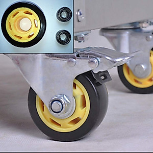 YGCBL Multifunction Portable Hand Trucks,Trolleytool Trolley Cart Stainless Steel Multifunction Organizer Silver Service Trolley, Bearing 100Kg, 2 Styles,A-700X350X800Mm