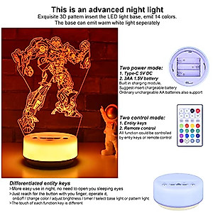 SHINECLOUD Transformers Bumblebee Robot Light Camaro Race car Night Light Side Table Lamp as Gifts for Kids or Adults, Décor Light for Kids Room/Living Room,Birthday Gift for Boys and Girls