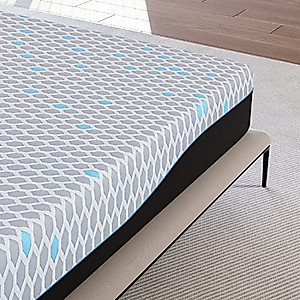 Dyonery Full 10 Inch Mattress, Memory Foam Charcoal Mattress in a Box, Gel Infused Cooling Mattress with Fiberglass Free Cover, Made in USA, CertiPUR-US Certified, 75"×54"×10" Medium
