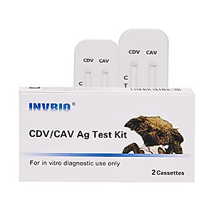 INVBIO CDV Test for Dogs/CAV Ag Test Kit Combo for Dogs, Canine Distemper/Adeno Test Kit 2-in-1 for Dogs-2 Pack