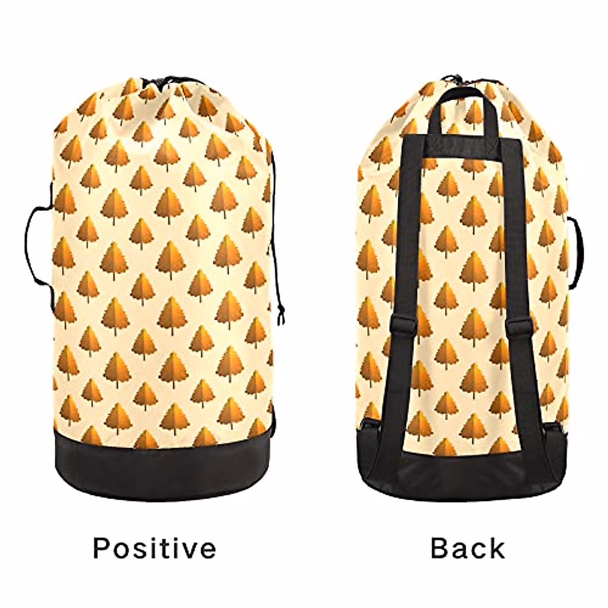 Happy Thanksgiving Tree Laundry Bag Heavy Duty Laundry Backpack with Shoulder Straps Handles Travel Laundry bag Drawstring Closure Dirty Clothes Organizer For College Dorm, Apartment, Camp Travel