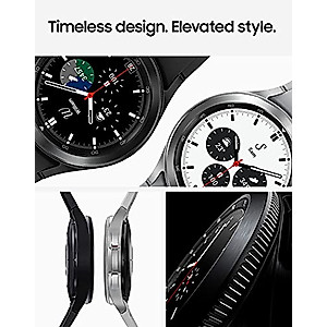 SAMSUNG Galaxy Watch 4 Classic 46mm Smartwatch with ECG Monitor Tracker for Health, Fitness, Running, Sleep Cycles, GPS Fall Detection, Bluetooth, US Version, Silver