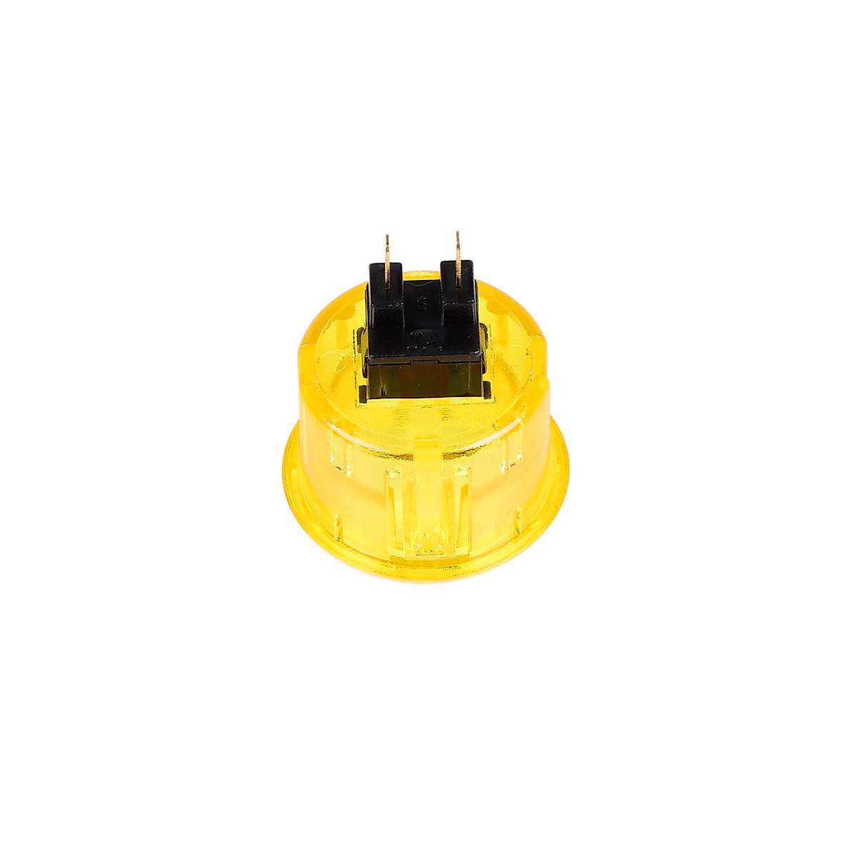 Fosiya 6X Arcade Clear Push Buttons 30mm Replace for Arcade Sanwa Buttons PS2 PS3 XBOX360 Consoles (Clear Yellow)