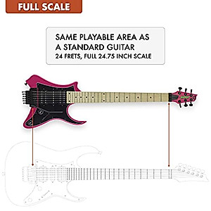 Traveler Guitar Electric Guitar 6 String Vaibrant Standard, Right, Hot Pink, (V88S HPKGMP)