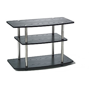 Convenience Concepts Designs2Go No Tools 37 inch 3 Tier TV Stand, Black