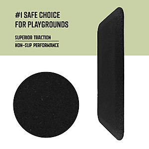 Playsafer Playground Safety Rubber Wearmat for Swingsets and Slides - 1" Thick X 24" W X 40" L (1 Pack, Black)